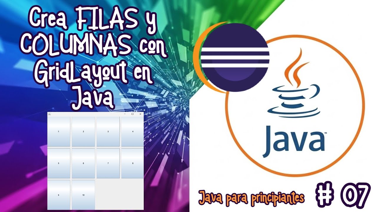 JAVA ECLIPSE ☕, Crea filas y columnas con GridLayout en JAVA #tutoriales #java #gui - YouTube