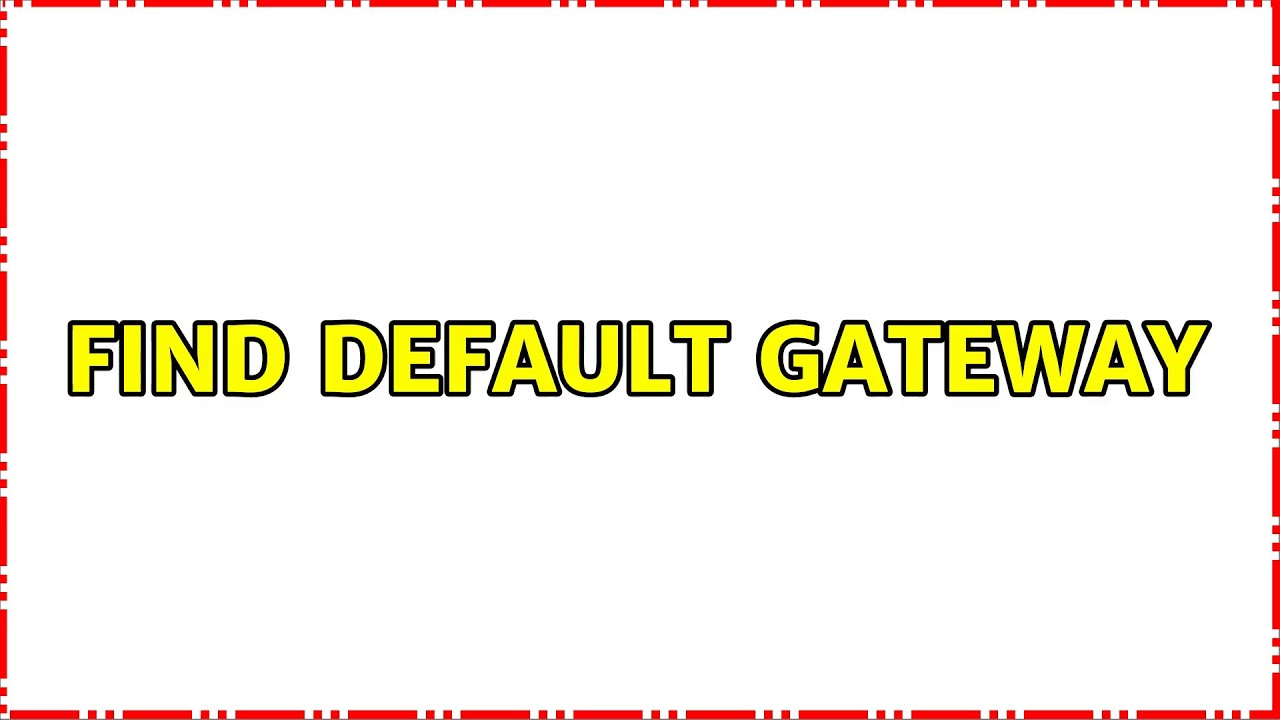 Ubuntu Find Default Gateway YouTube ubuntu-find-default-gateway-youtube