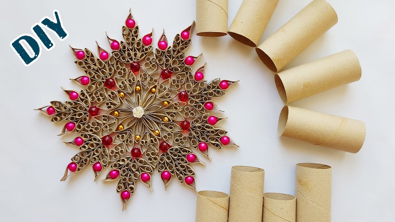 So cute! Christmas decoration ideas with beads and toilet paper rolls 💥 ...