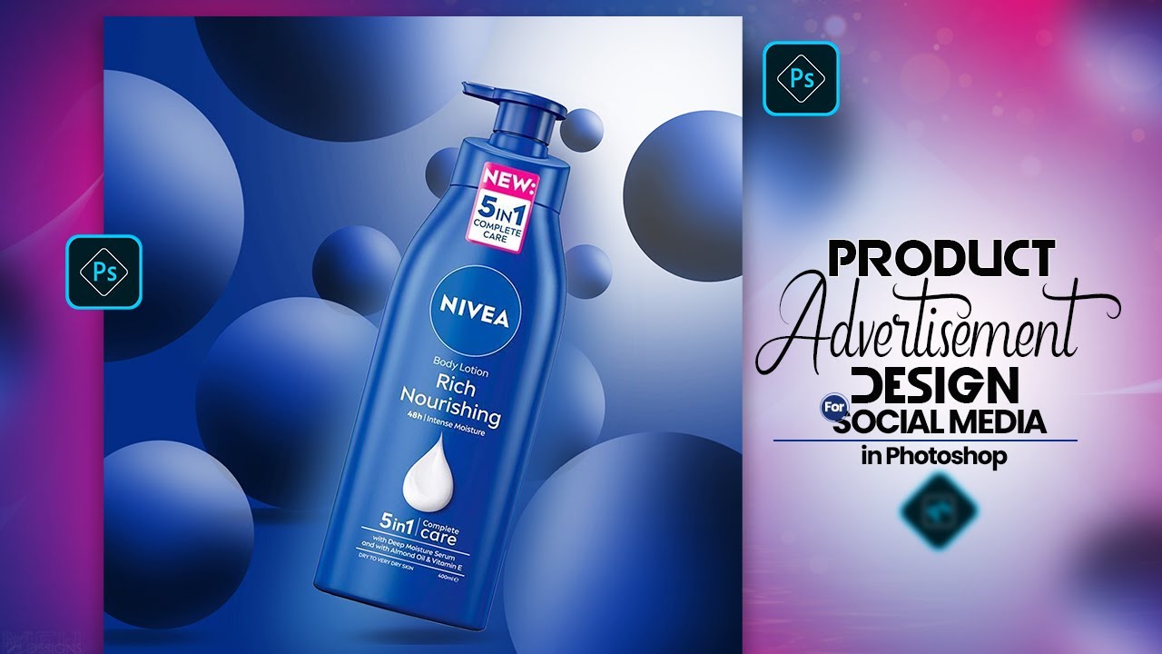 Product Advertisement Design In Adobe Photoshop-Step-By-Step - YouTube