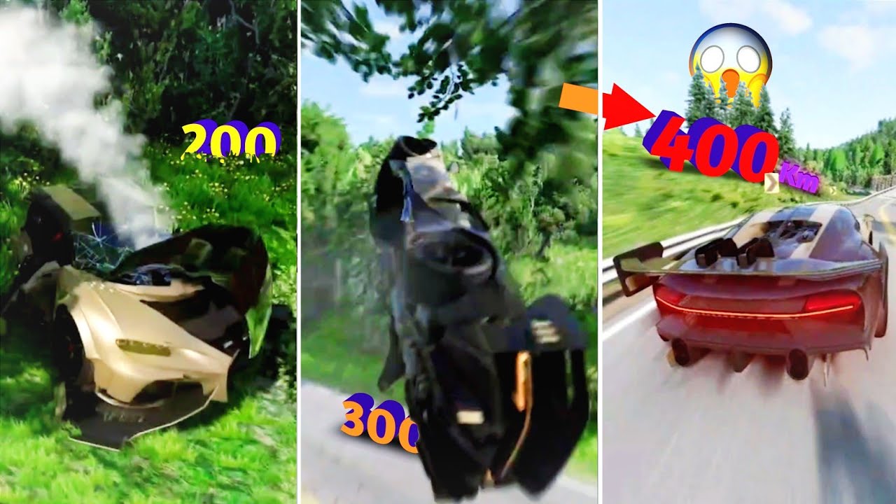 Bugatti Chiron CRASH TEST! 200km/h vs 300km/h vs 409km/h - BeamNG Drive ...