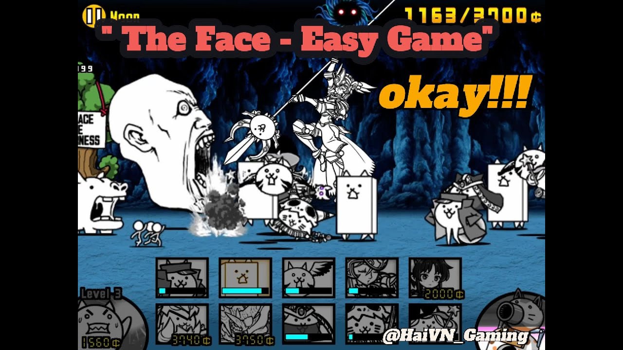 "The Battle Cats: The Easiest Way to Defeat The Face" - YouTube