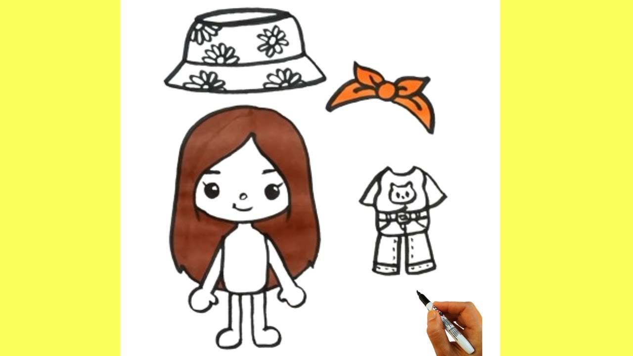 How To Draw Toca Boca Outfit, Easy Drawing, Step by Step - YouTube