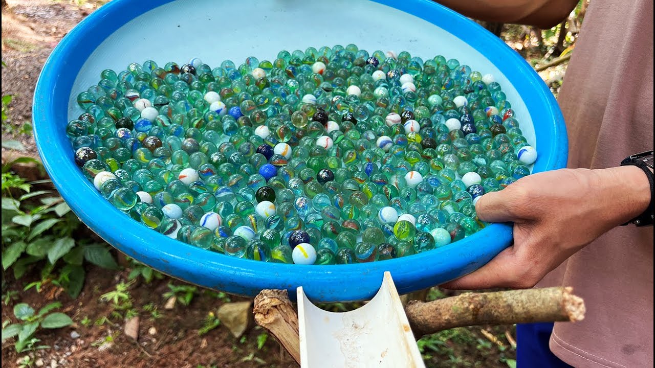 Marble Run Race ASMR ☆ Marble Rainbows Run Rolling in Pipe & Marbles ...