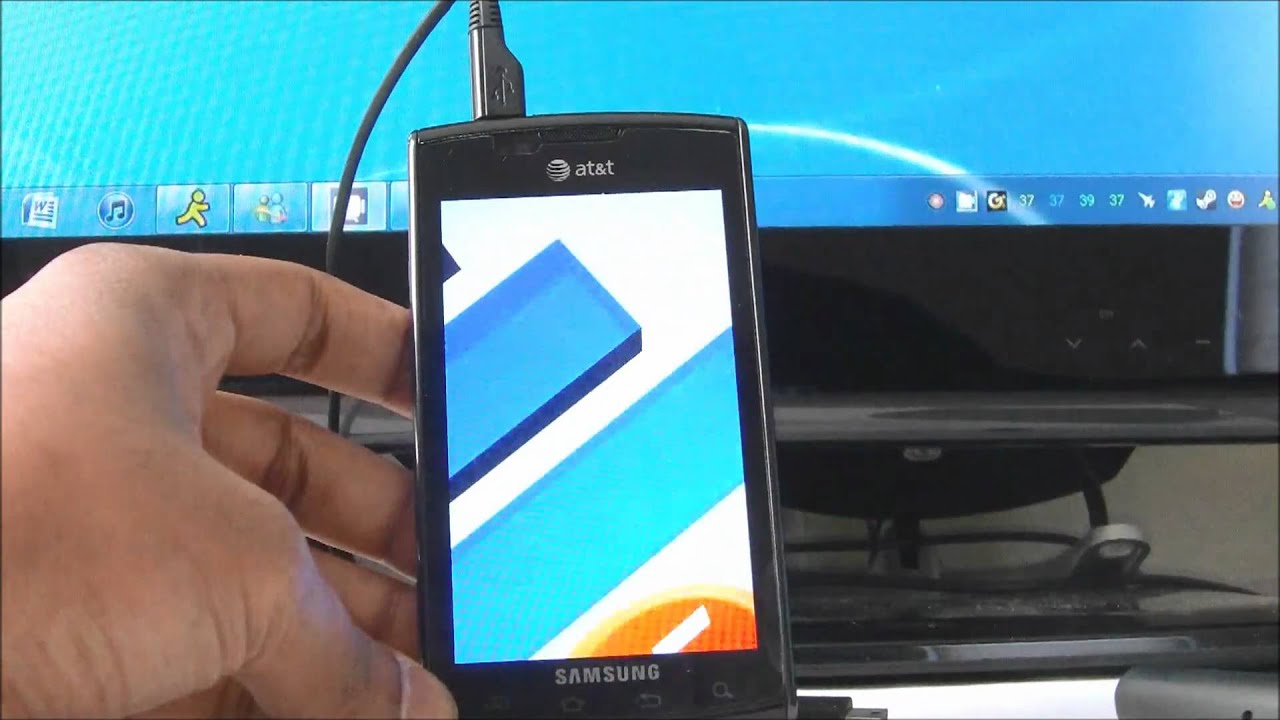 Samsung Captivate Downgrade Android 2.2 to Android 2.1 - YouTube