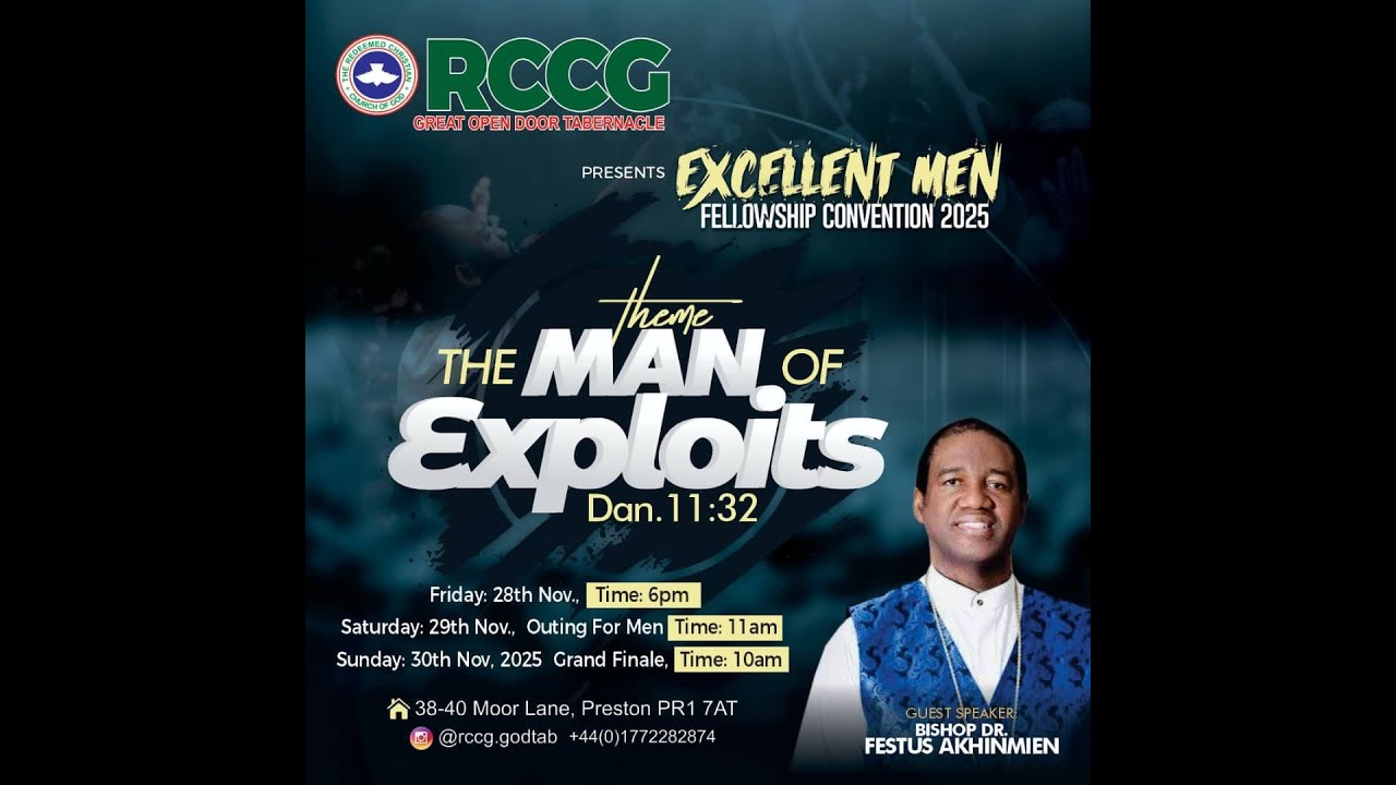 RCCG GODTAB PRESENTS EXCELLENT MEN FELLOWSHIP 2025 CONVENTION DAY 3 ...