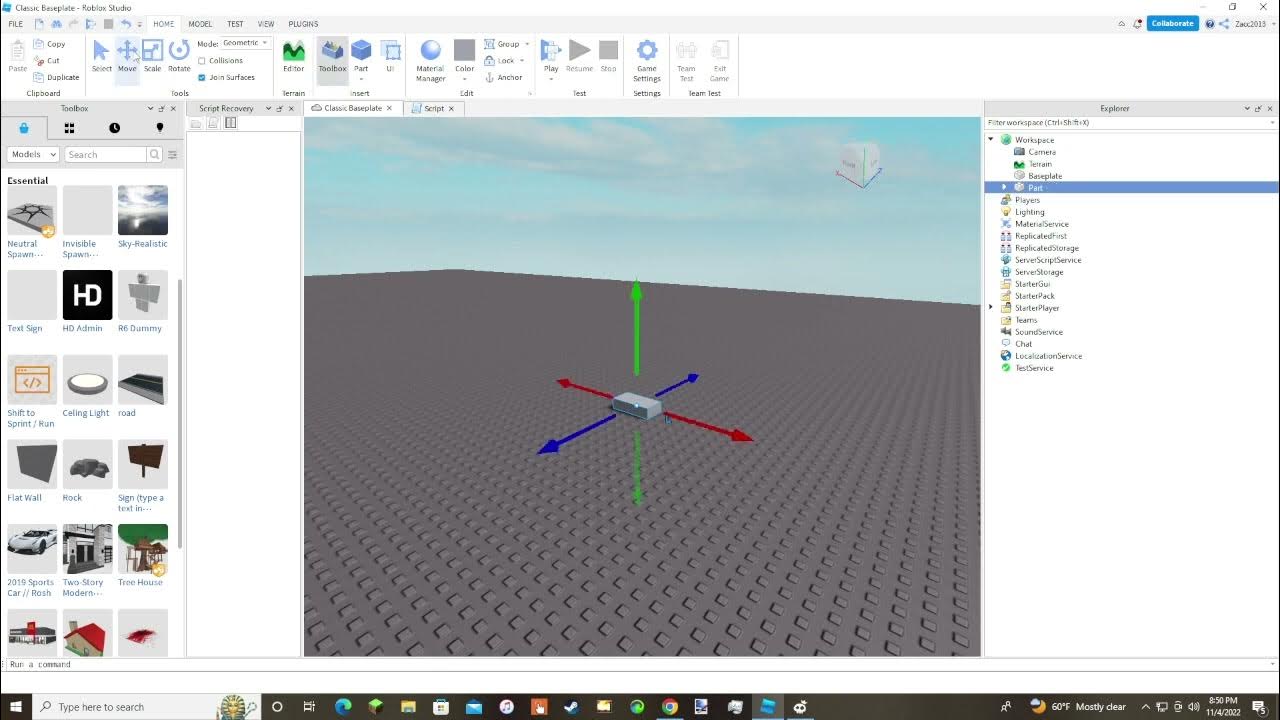 How to make a part that you touch and then it dissapears in roblox ...