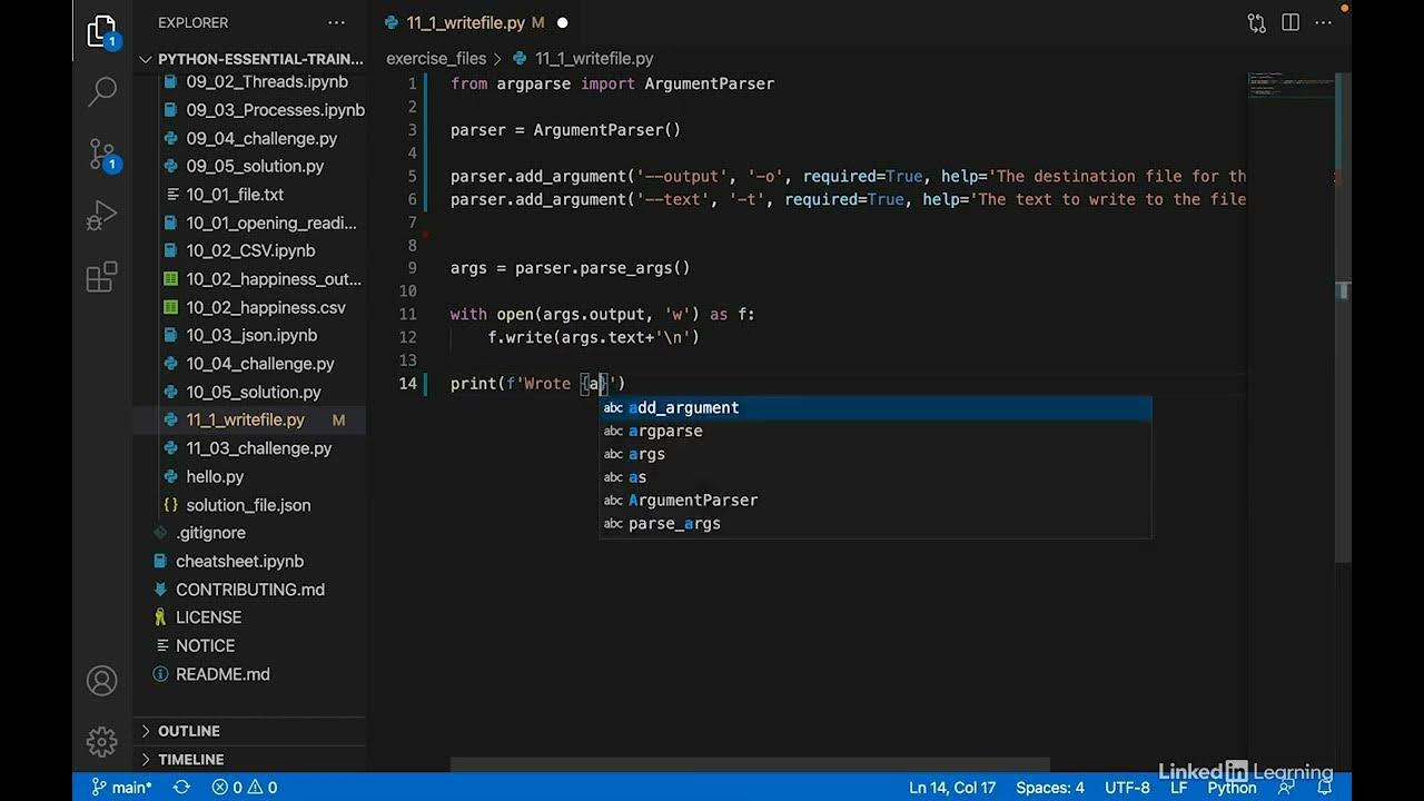 Command Line Arguments | Python Essential Training - Youtube
