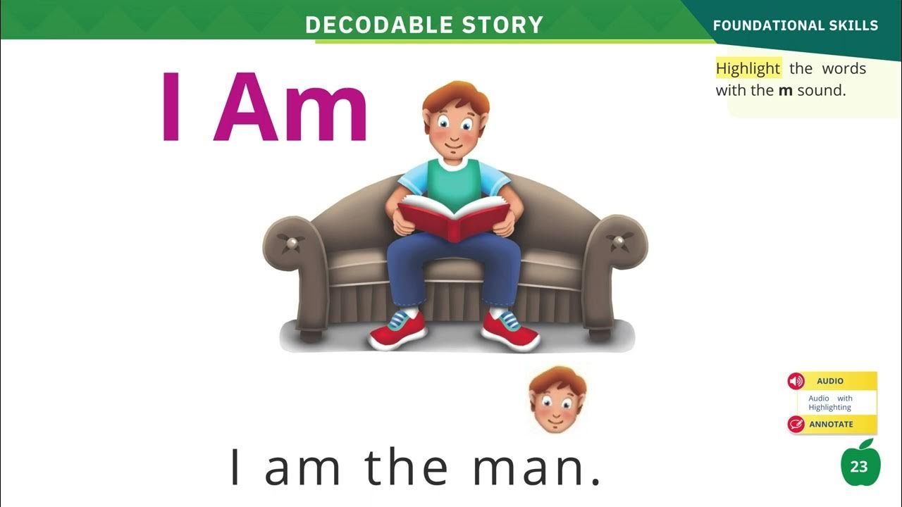 I Am DECODABLE STORY /U1 L1/myView Literacy Grade KG - YouTube