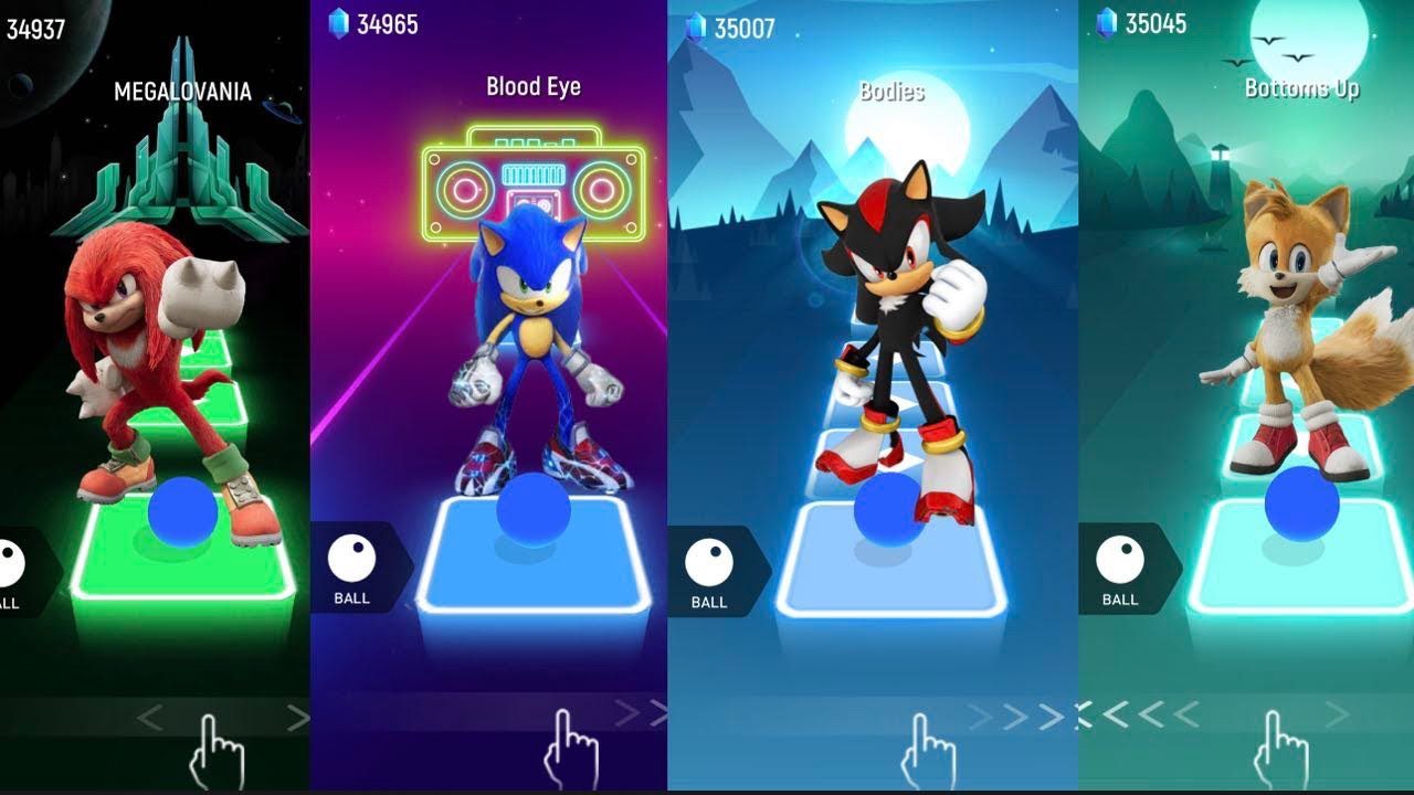 Tiles Hop with Sonic characters and others - YouTube