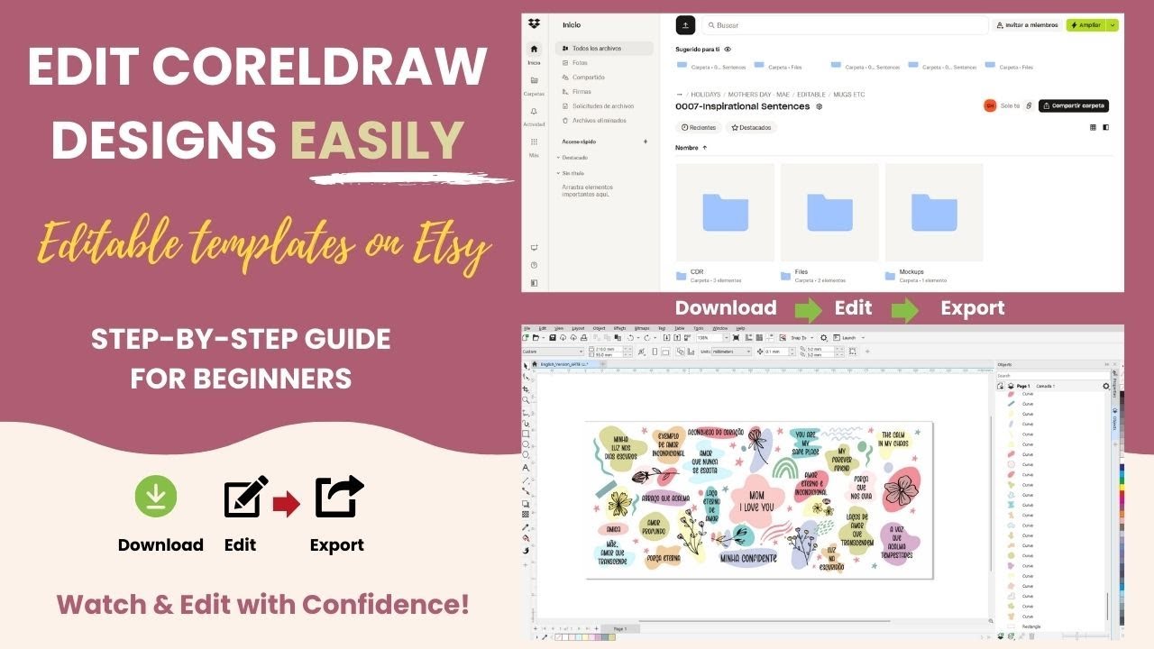 How to Edit CorelDRAW Designs from Dropbox | Install Fonts, Customize ...