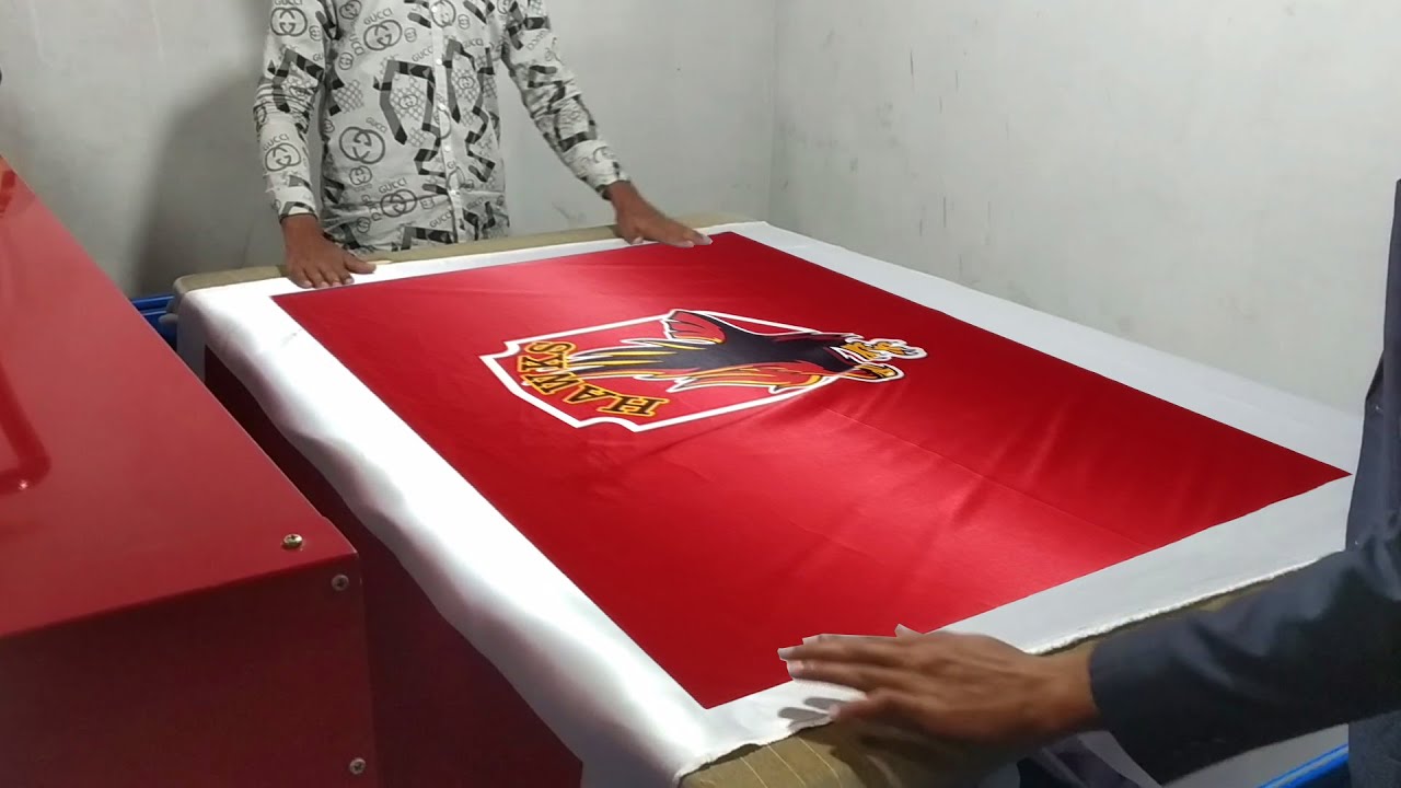 How to make Flags in a Factory, Flags Printing Process - YouTube