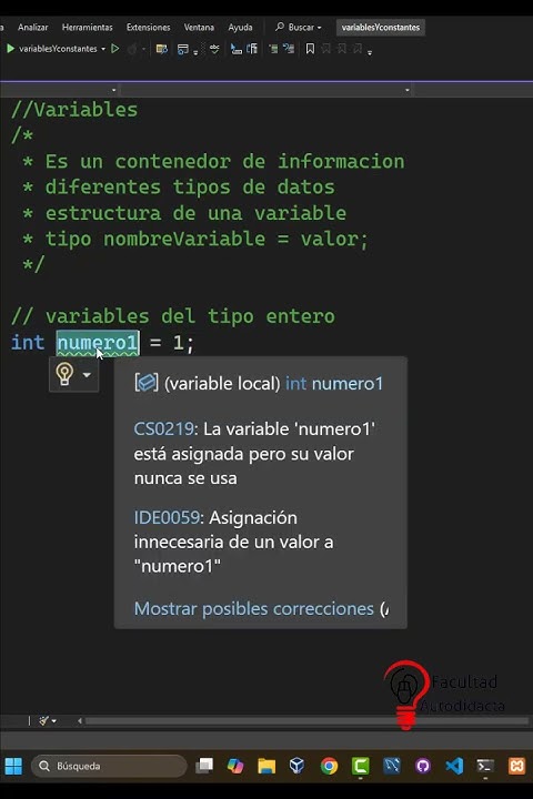 Variables del Tipo int o Entero #csharp #microsoft #net - YouTube