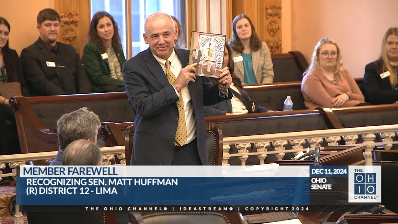 Senate Bids Funny and Kind Farewells to Senate President Matt Huffman ...