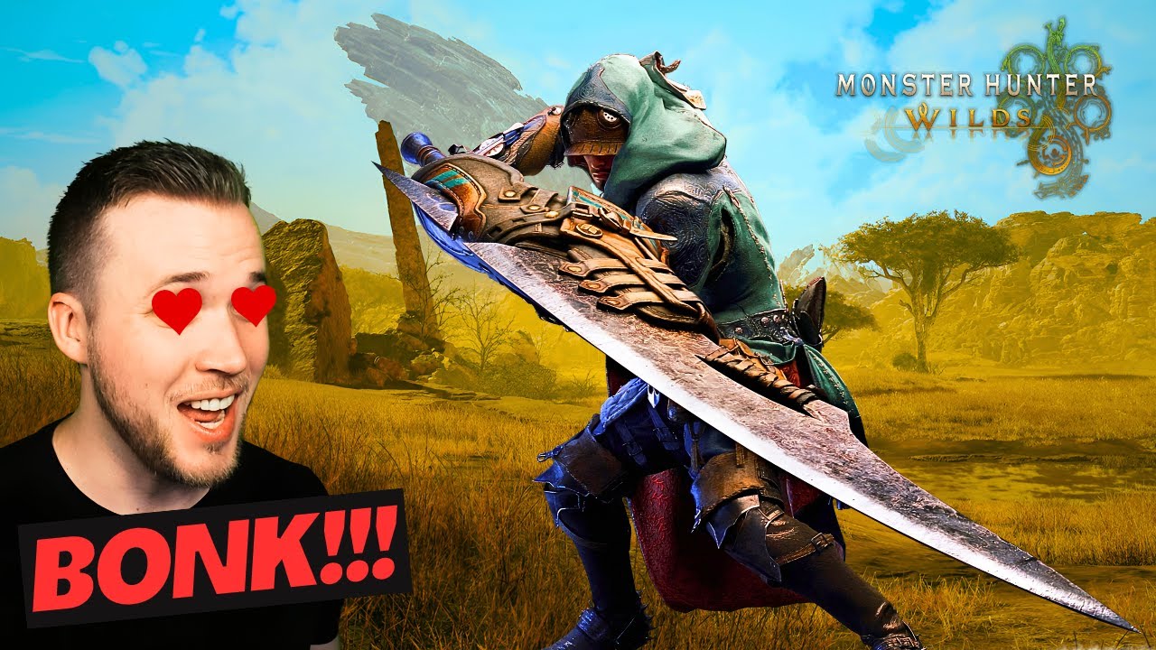 BIG BONK STICK!!!! 😍 Monster Hunter Wilds: Great Sword Weapon Reaction ...