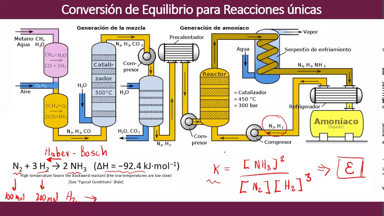Conversión de Equilibrio para Reacciones homogéneas - YouTube