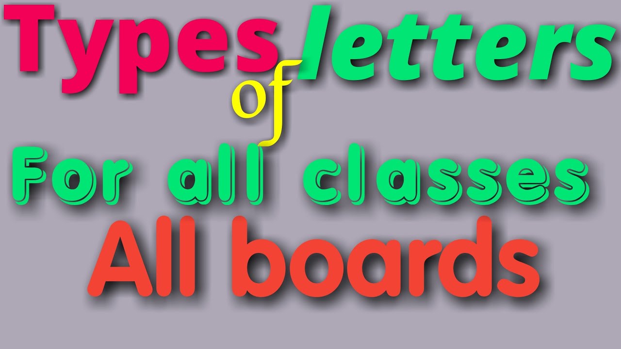 Letter Types Of Letters YouTube letter-types-of-letters-youtube
