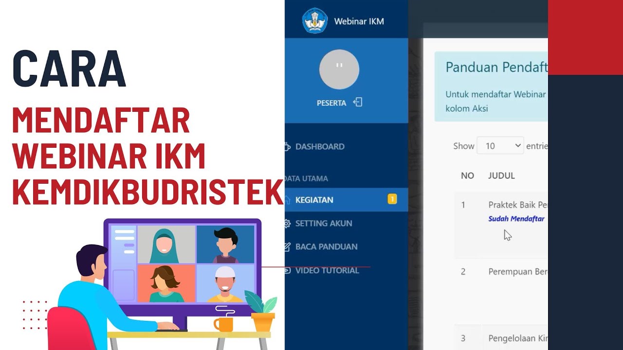 CARA MENDAFTAR WEBINAR IKM KEMENDIKBUDRISTEK - YouTube