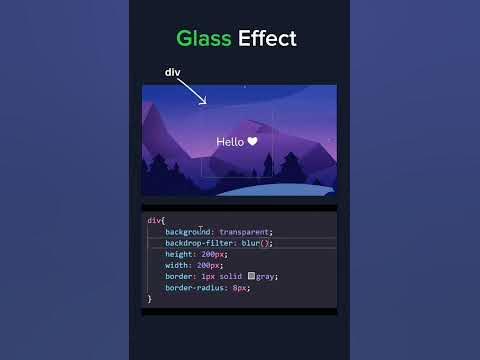 Amazing glass effect using CSS and HTML #codingtips #coding #programming #webdevelop - YouTube