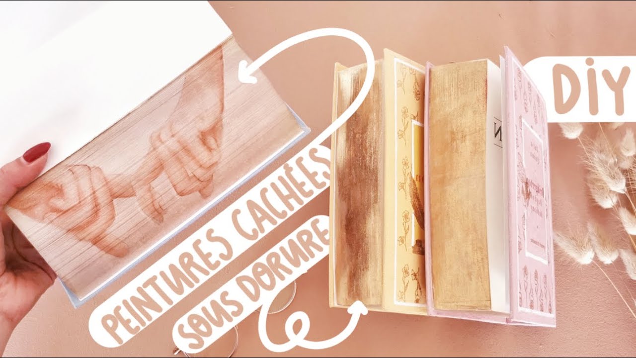 DIY dorure sur tranche de livre qui cache une peinture ! - YouTube