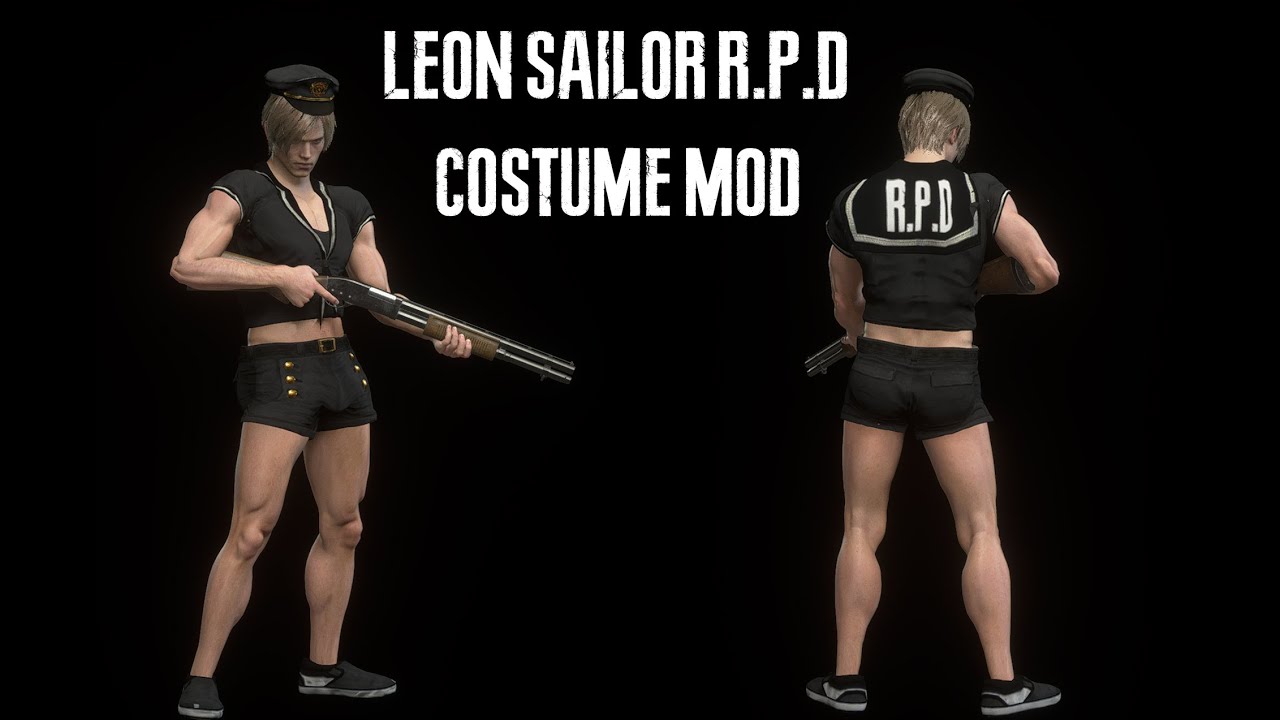 RESIDENT EVIL 4 REMAKE - Leon Sailor RPD Costume Mod - YouTube