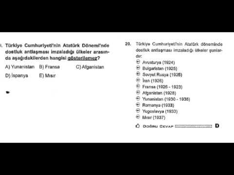 TARİH DERSİ SORULARI 2018 KPSS 1