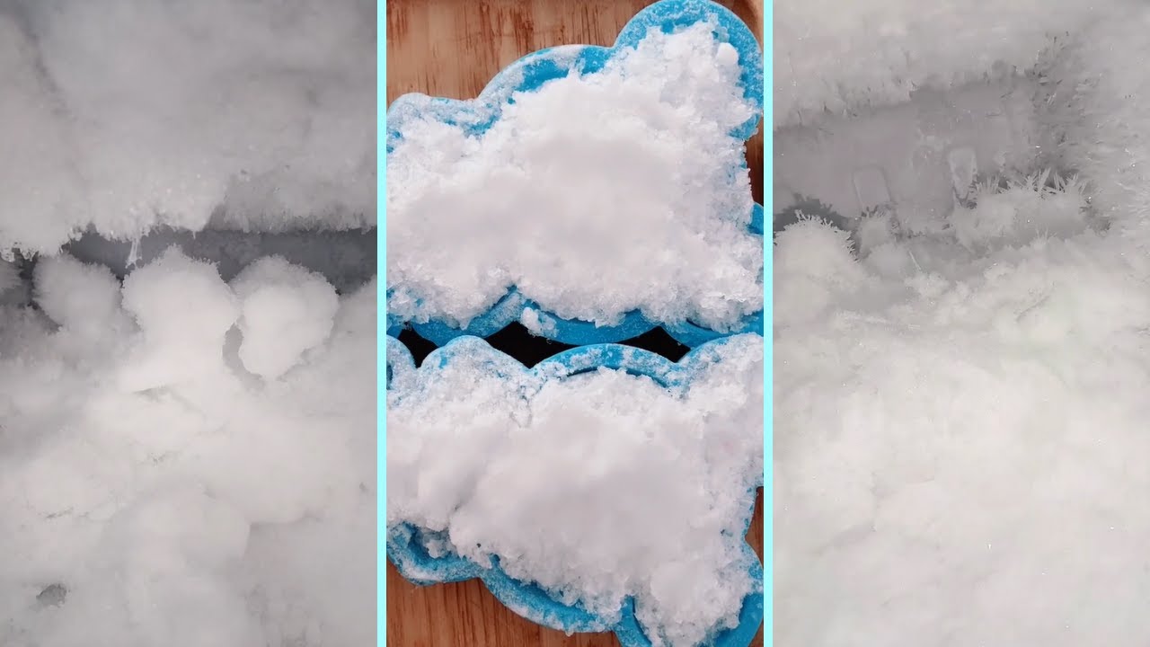Ice Scraping Freezer Frost Powdery Ice Crunchy Ice Eating 🧊吃冰 | 얼음 먹기 ...