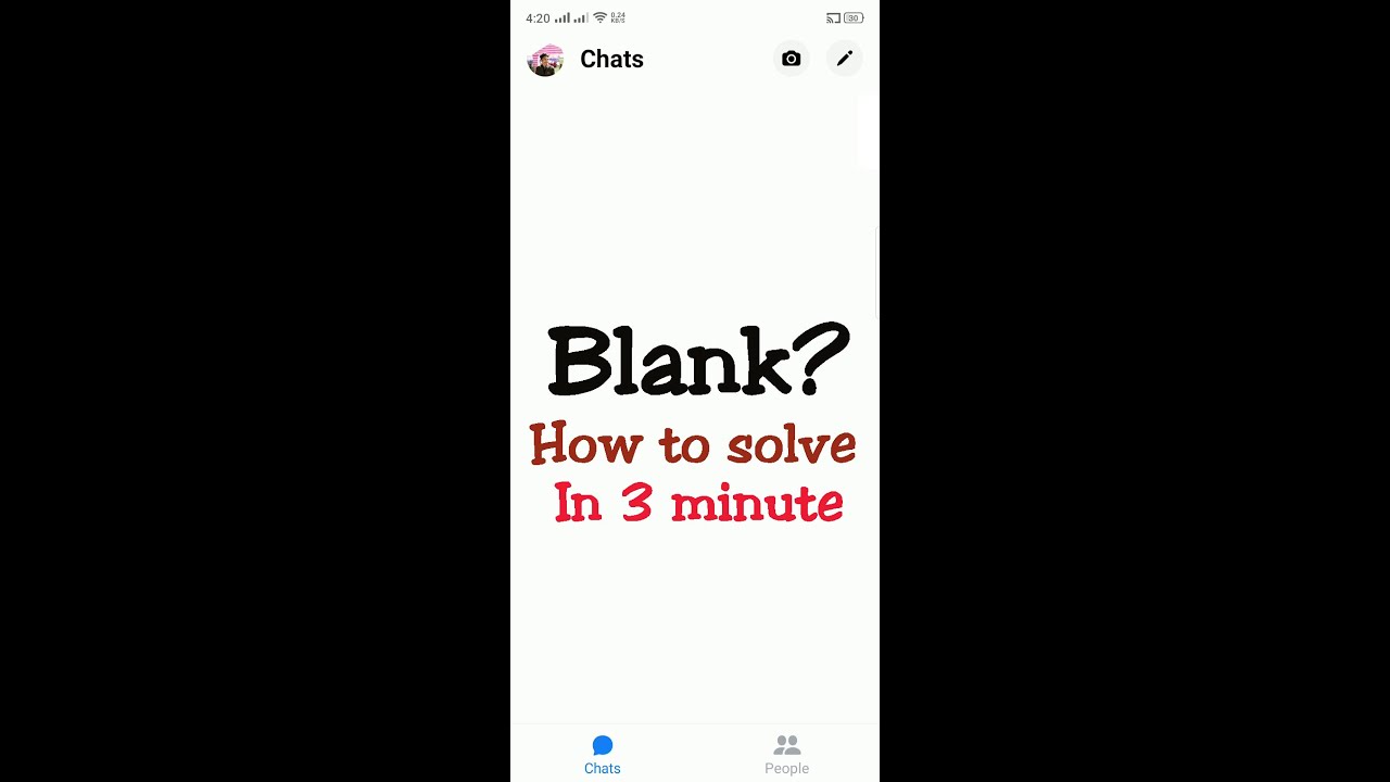 How to solve Messenger no messages/ Blank inbox problem. In just 3 ...