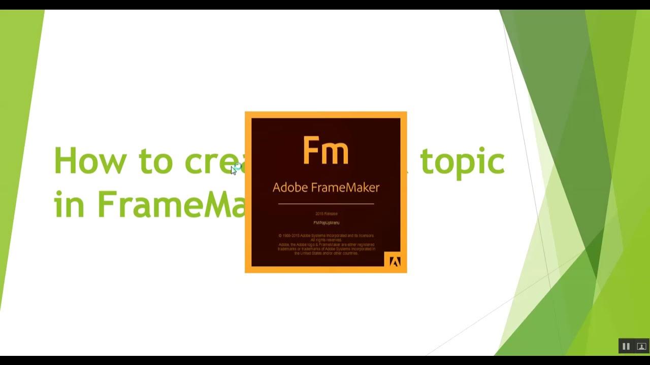 Create a Task Topic in FrameMaker DITA - YouTube