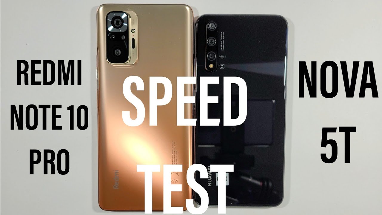 Xiaomi Redmi Note 10 pro vs Huawei Nova 5T Speed Test - YouTube