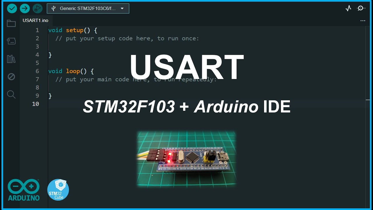 Stm32f103 Usart Tx Rx เขียนด้วย Arduino Ide Youtube