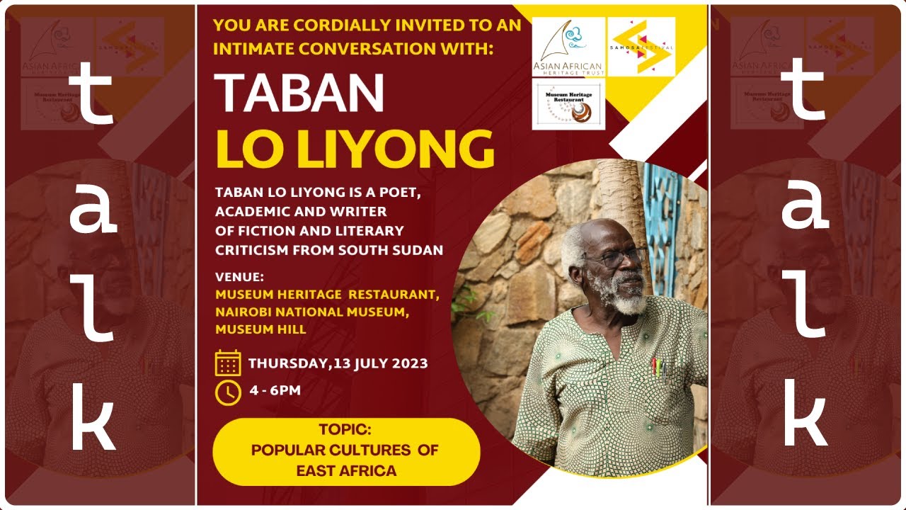 Taban Lo Liyong Talk July 2023 - YouTube