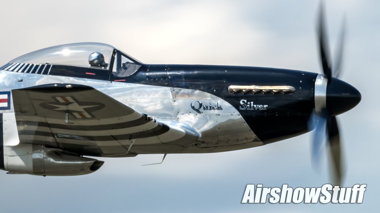 "Quicksilver" P-51 Mustang Aerobatics - Thunder Over Michigan 2019 ...