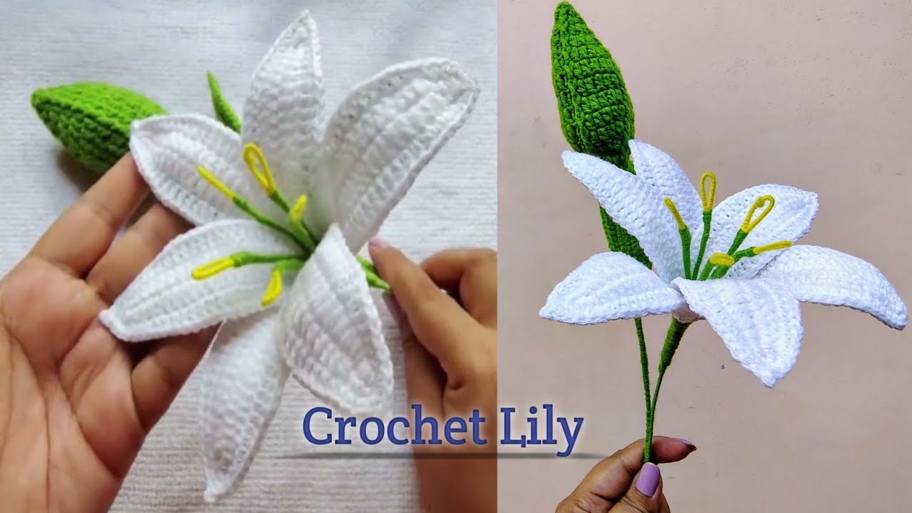 Part 1. Petals 💕 How To Crochet Lily Flower // Crochet Tutorial For ...