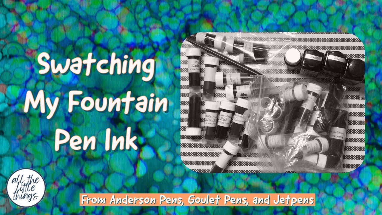 Swatching My Fountain Pen Ink Collection - YouTube