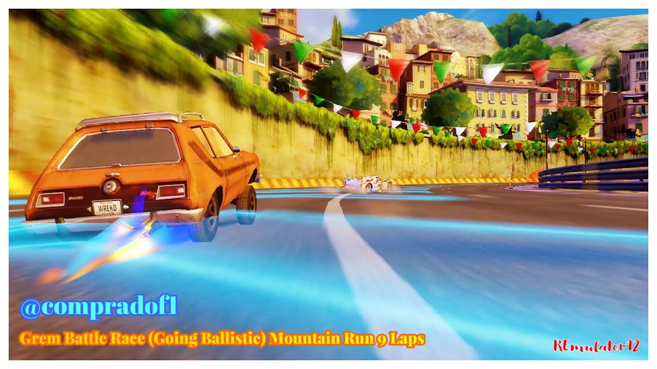 Cars 2 The Video Game | Grem - Battle Race (GB) | Mountain Run 9 Laps ...