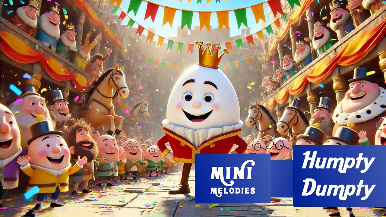 Humpty Dumpty sat on a wall || Nursery Rhymes for Children's ...