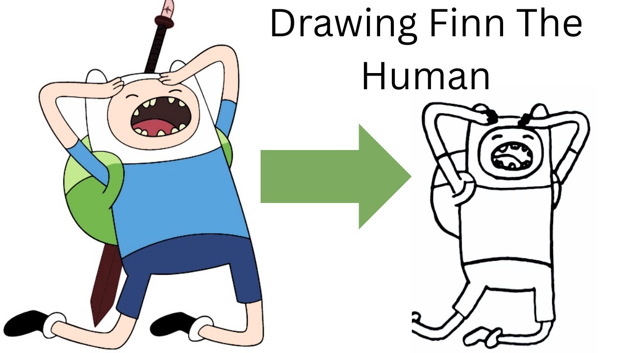 Drawing Finn The Human Time Lapse - Adventure Time - YouTube