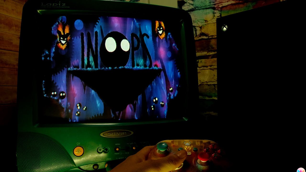 Gaming on CRT | Xbox SX 240p Composite | inops | Sharp Lapiz CRT TV ...