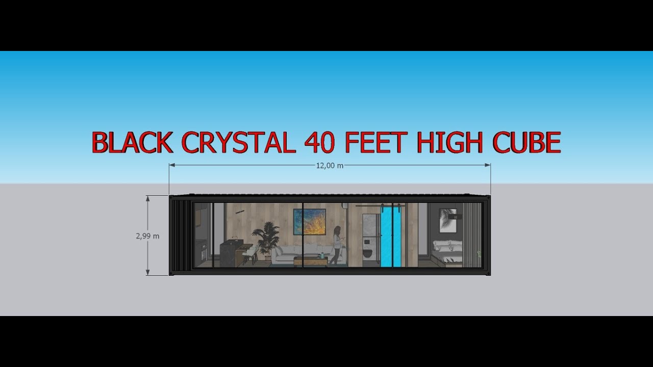 CONTAINER CRYSTAL 40 FEET HIGH CUBE - YouTube