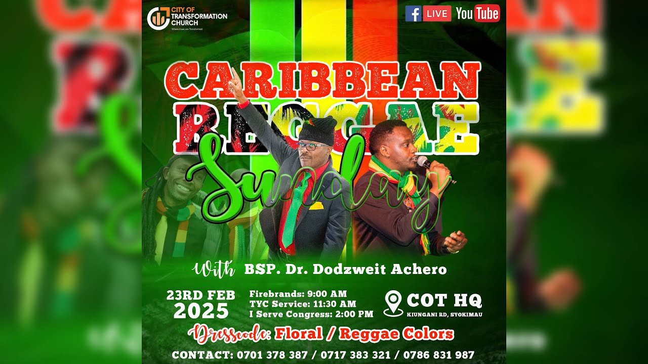 TYC Service || Caribbean Reggae Sunday || Bishop Dr. Dodzweit Achero ...