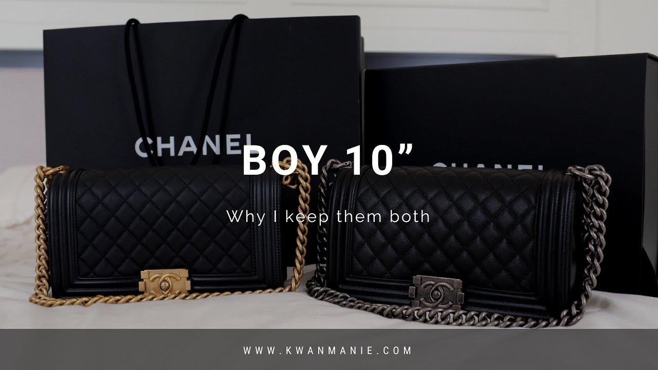 รีวิว Chanel Boy 10" มีไปทำไมสองใบ - YouTube