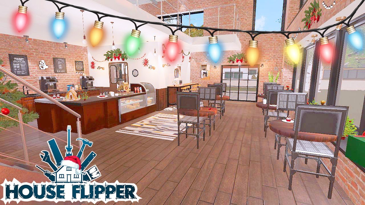 Christmas Decorating the Coffeehouse - House Flipper Luxury DLC Pt 208 ...