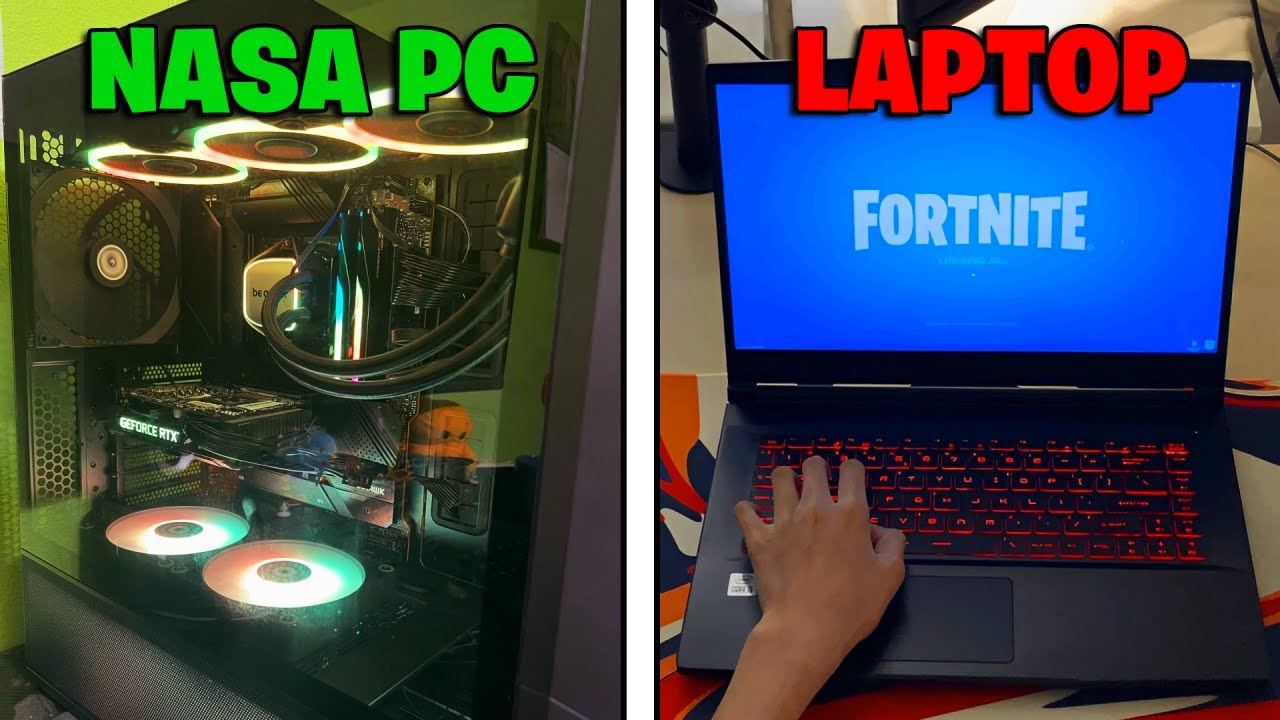 NASA PC vs. Budget Laptop... (Fortnite) - YouTube