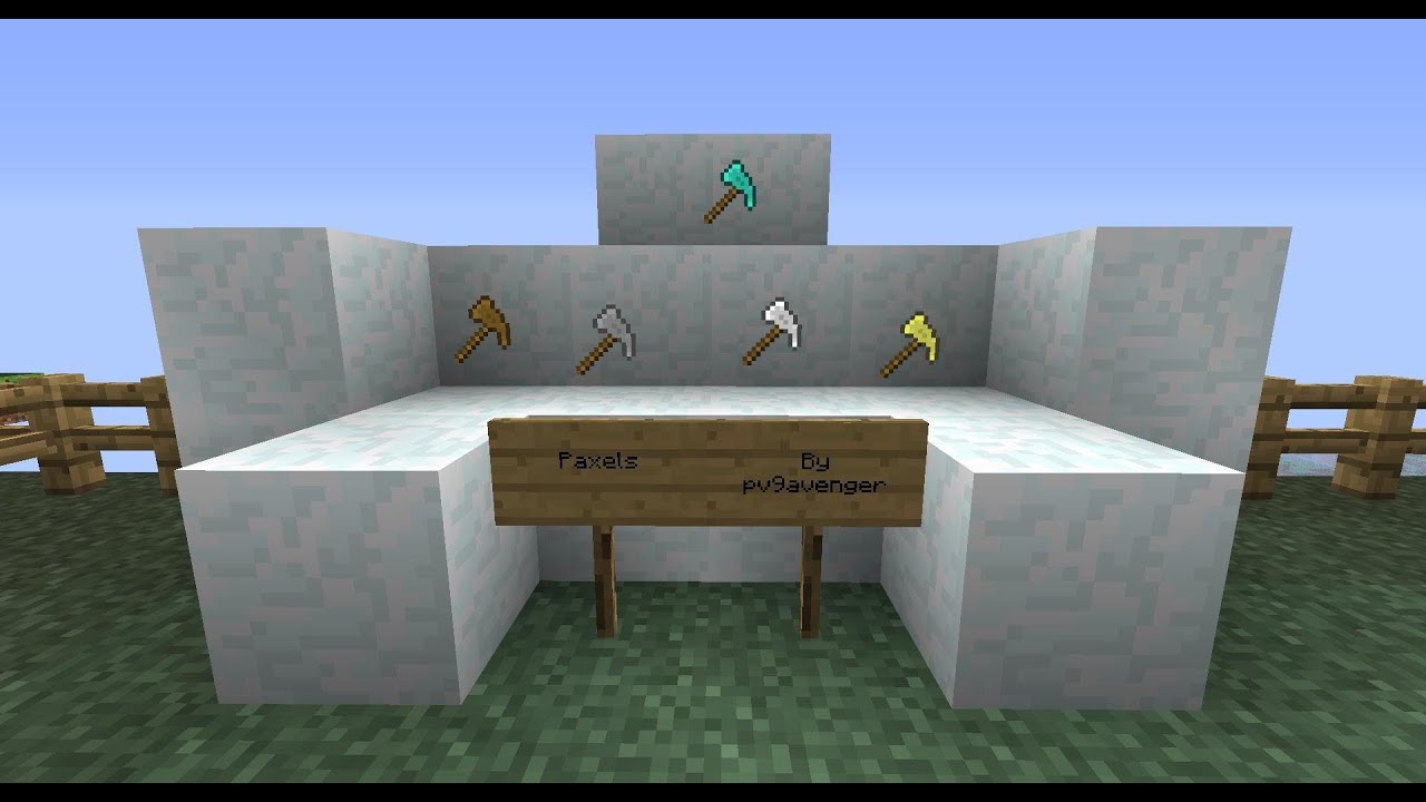 Minecraft: Paxels Mod Spotlight 3 in 1 Tool - YouTube
