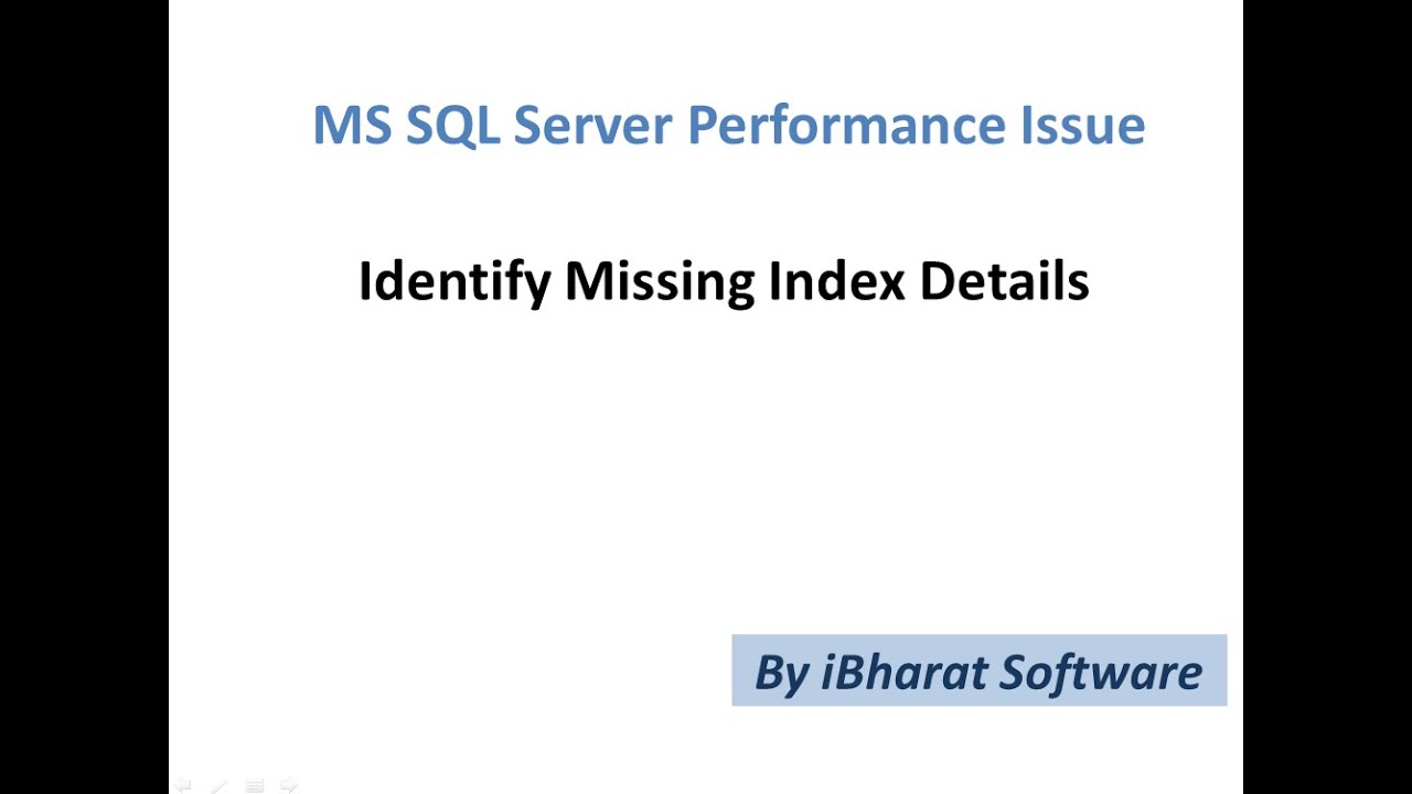 Live: MS SQL DBA Performance Industrial Base session in Hindi (Part 02) #ibharatsoftware - YouTube