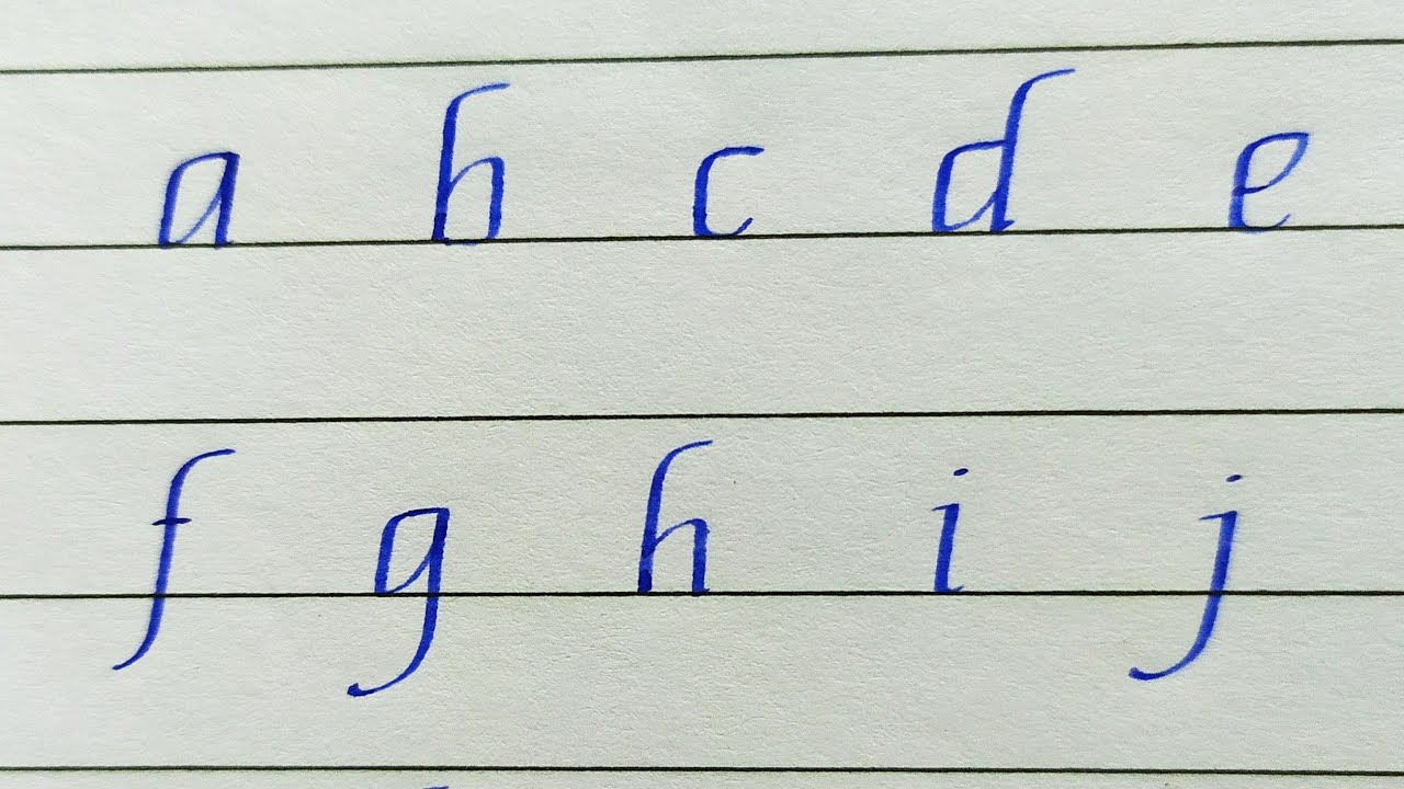 Learn abcd calligraphy with parker pen | Alphabet a to z calligraphy ...