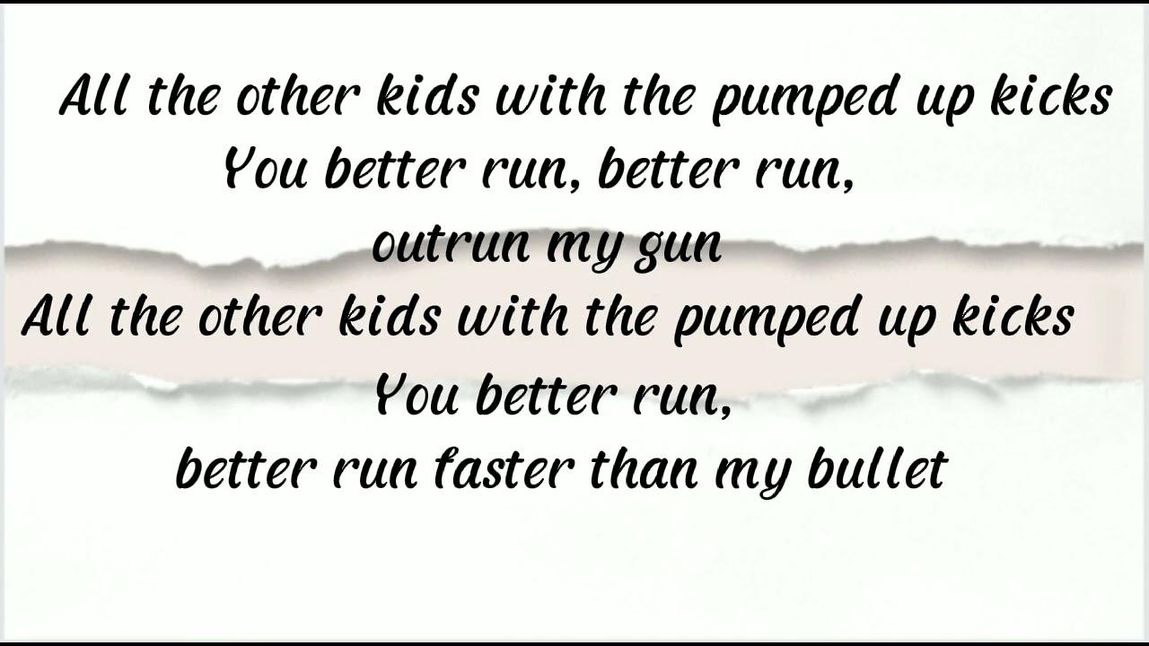 Pumped up kicks lyrics #trending #tiktok #lyrics - YouTube