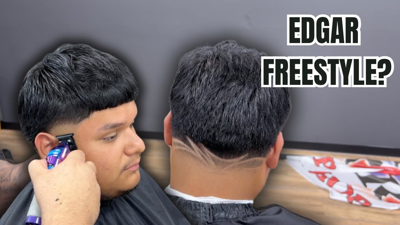 BARBER TUTORIAL: How to do an Edgar with Freestyle Design!!!!! - YouTube