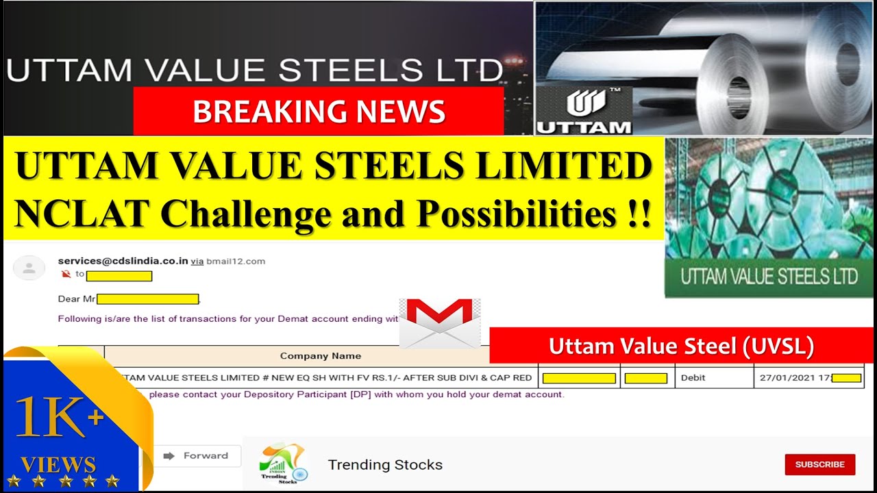 UVSL latest News - UTTAM VALUE STEELS LIMITED News | NCLAT Challenge ...